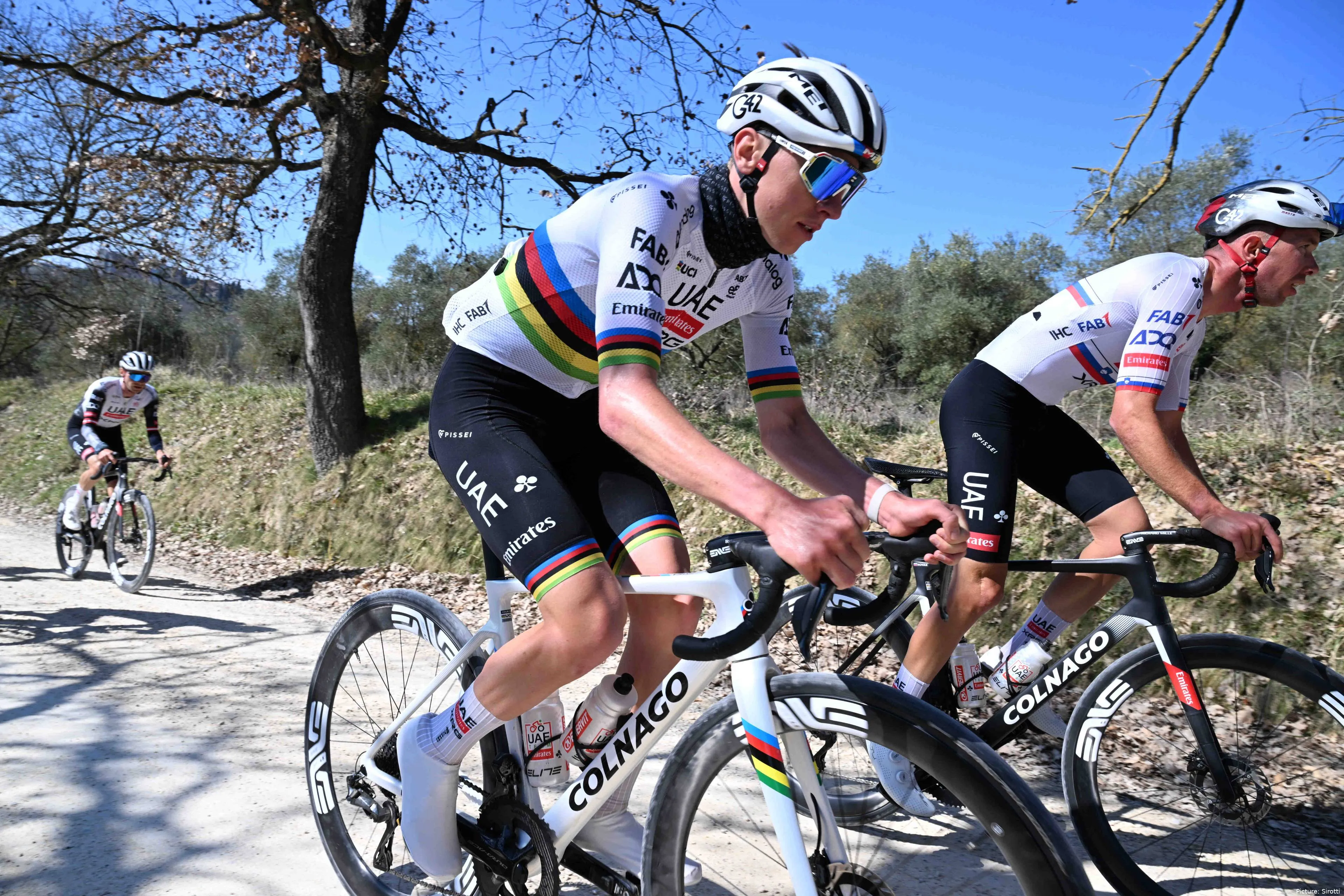 Winning Strade Bianche as the World Champion would be 'extra special' for Tadej Pogacar